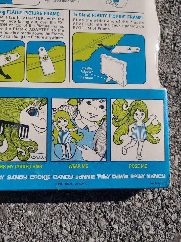 Vintage 1968 Ideal Rally Flatsy Doll with Car in Frame Tray NIB NOS ...