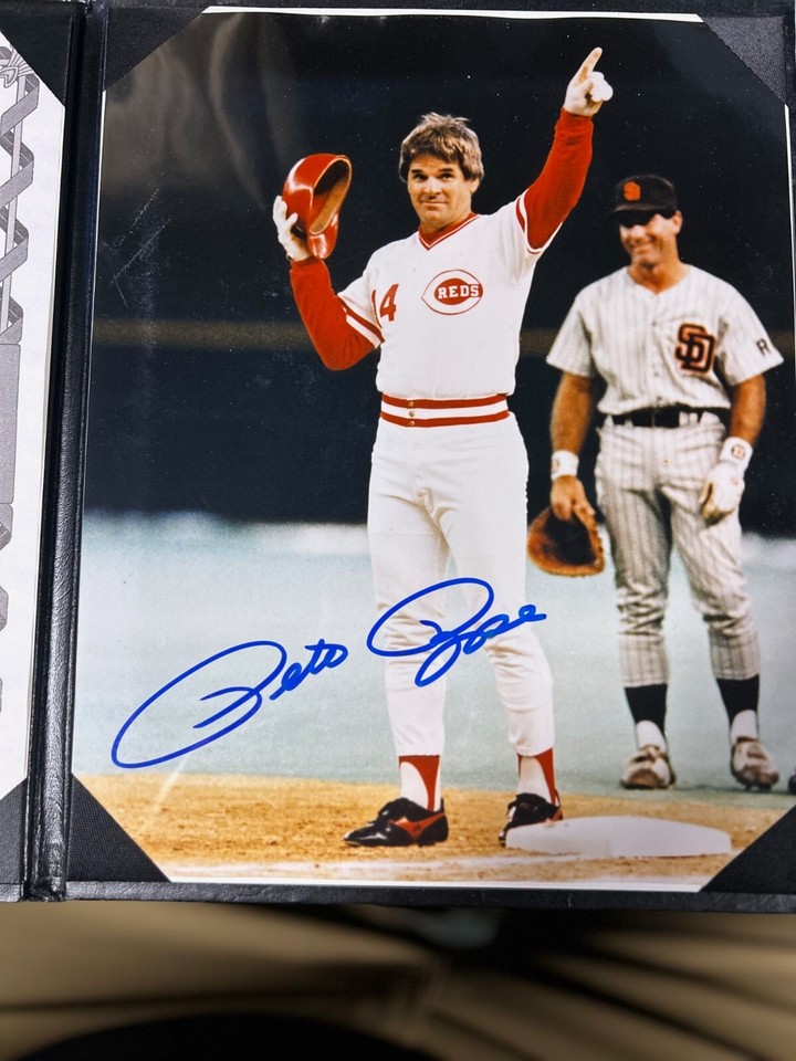 Pete Rose Limited Edition Signed 8x10 Photo with Pete Rose Card #653 | eBay