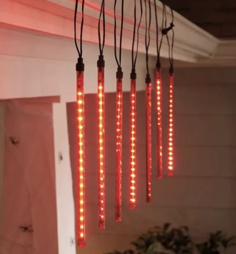 Haunted Living 7 ct LED Red Dripping String Lights Halloween 9 Ft (2 ...