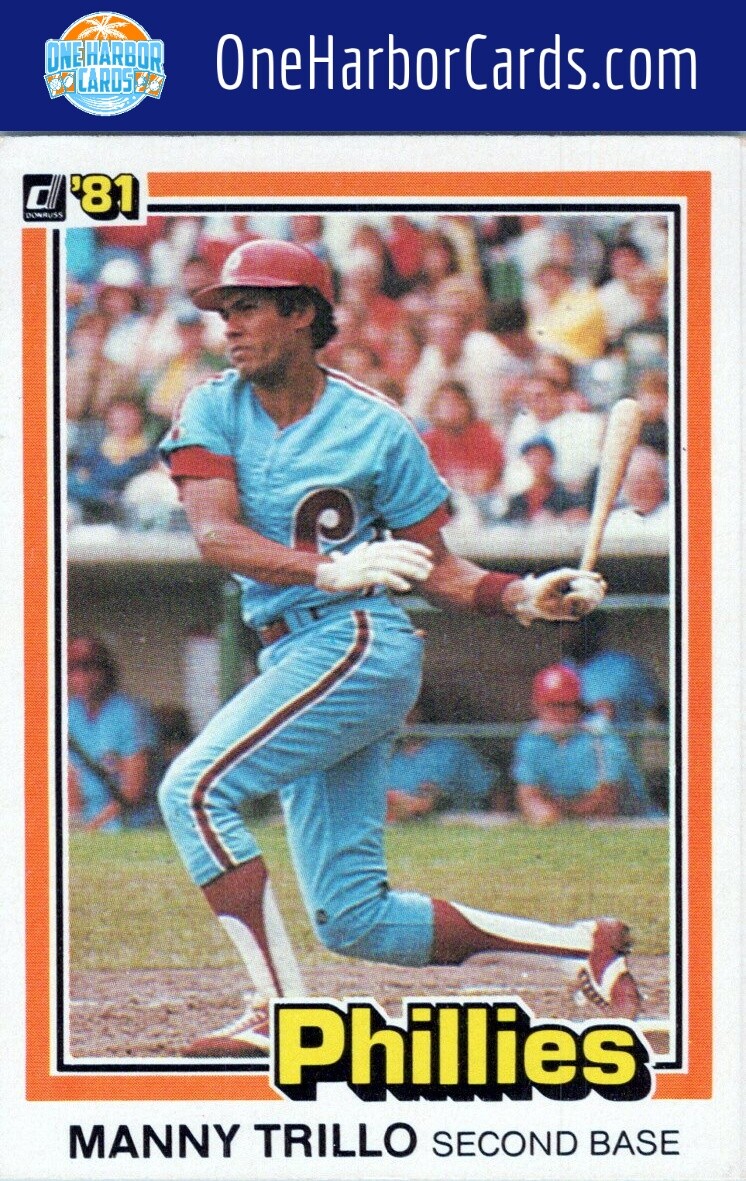 1981 Donruss Philadelphia Phillies Baseball Card #22 Manny Trillo | eBay