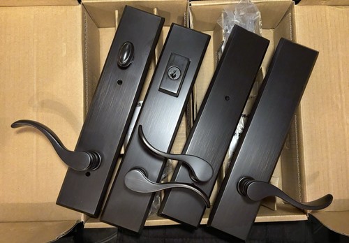 Pella/Baldwin Entry Door Handles Del Mar Oil-Rubbed Bronze for ...