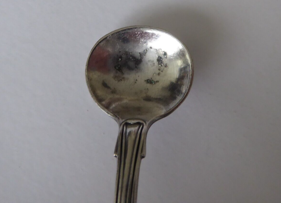 Antique Gorham King II Sterling Silver 3.5" Salt Spoon, Mono USN, 12.3g ...
