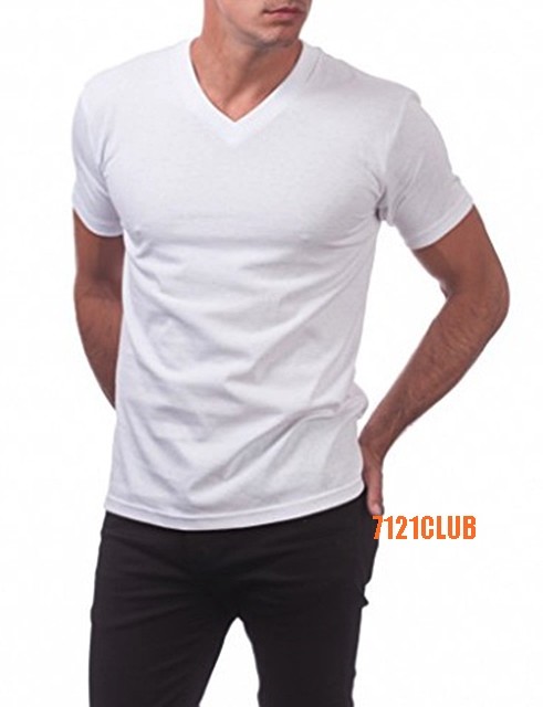 PRO CLUB MEN V NECK T SHIRT CAMO TEE PROCLUB PLAIN SHORT SLEEVE BIG ...