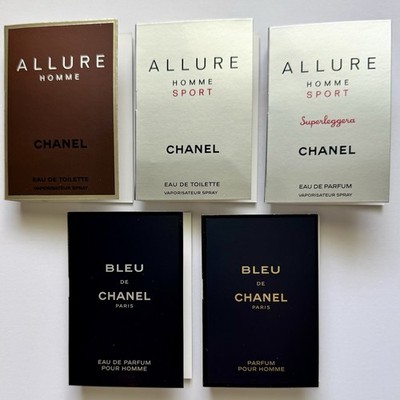 Chanel MEN Cologne Collection Sample Spray Vials 5pc Set | eBay