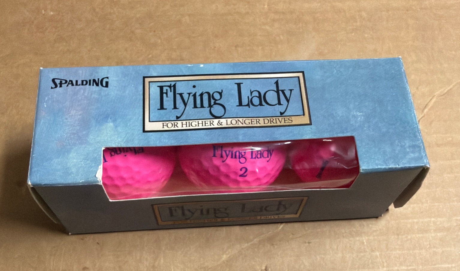 Box of 3 Spalding Flying Lady Neon Pink Golf Balls NOS Original Box | eBay