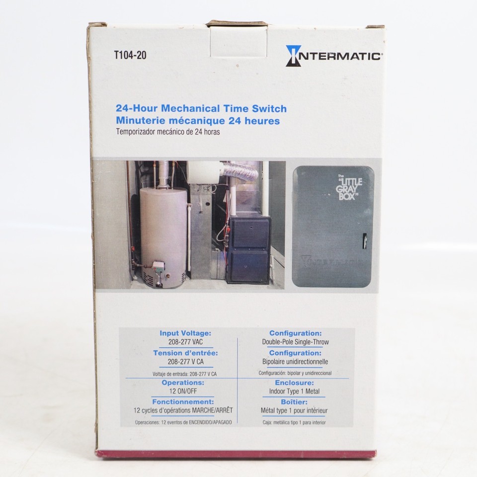 Intermatic T104-20 Little Gray Box Electric Water Heater Timer Switch ...