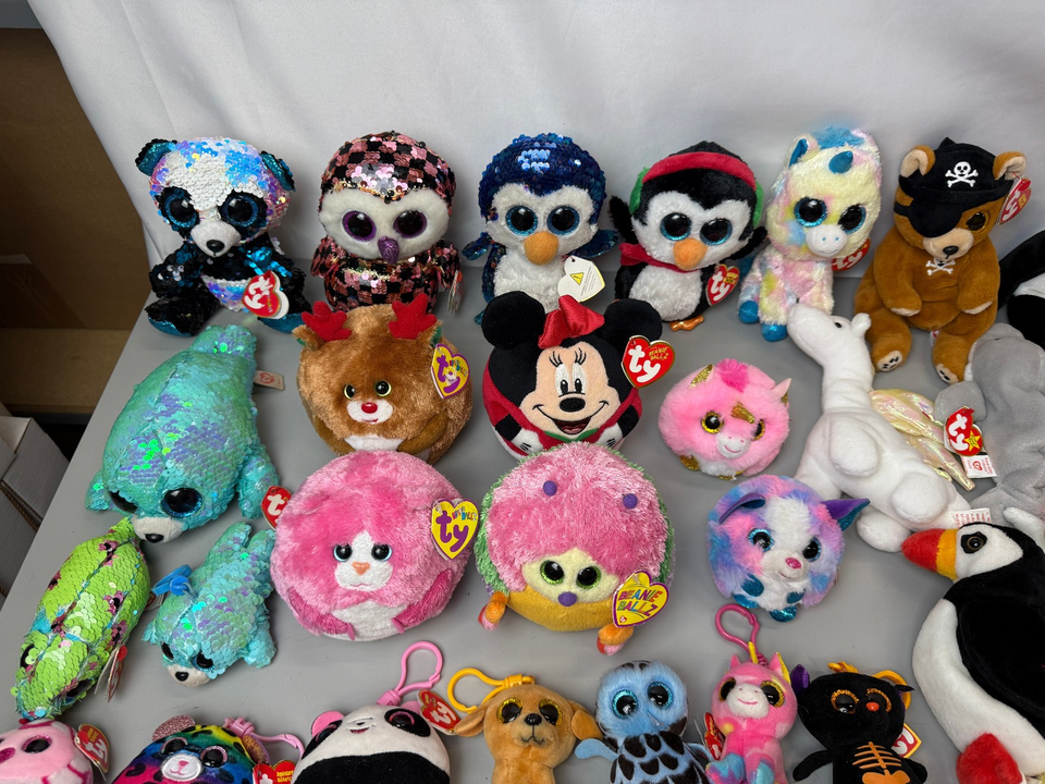 ~~LOT OF 103 TY BEANIE BABIES, BOOS, FLIPPABLES, CLIPS, BALLZ BEANIES ...