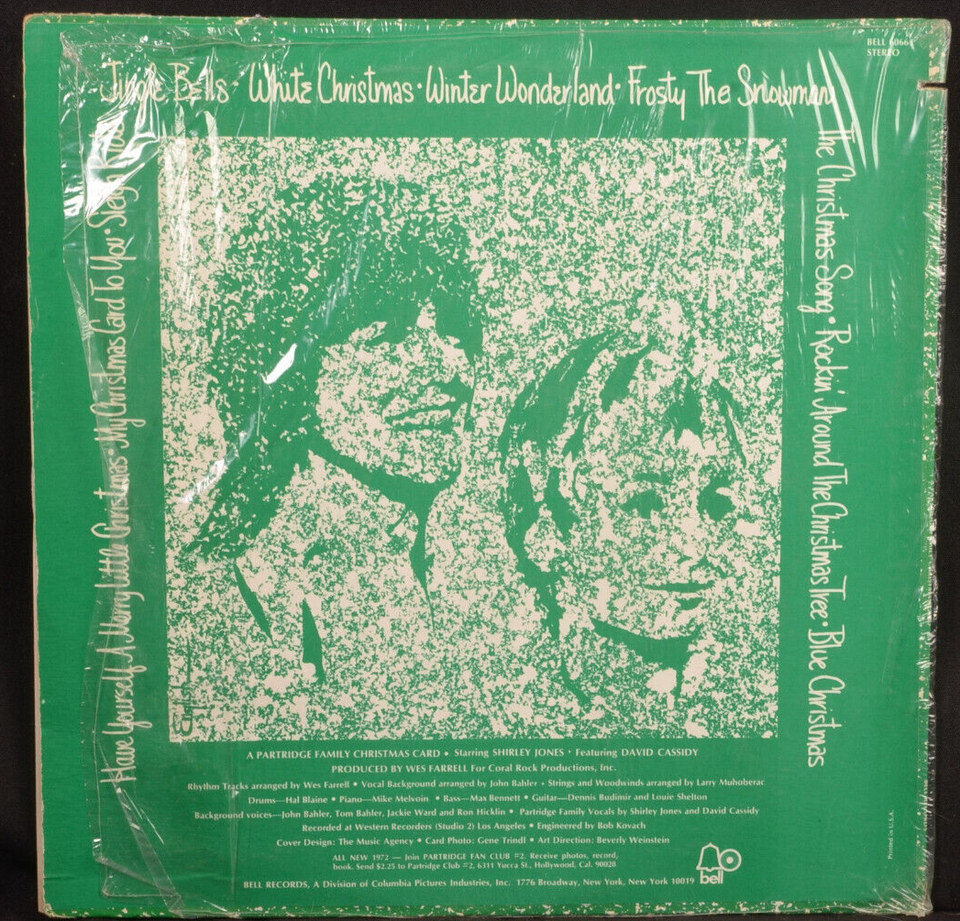 PARTRIDGE FAMILY: a partridge family christmas card BELL 12" LP 33 RPM ...