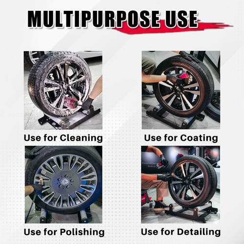 Car Wheel Cleaning Stand Tire Clean Detailing Tool for Coating ...