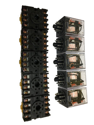 Relay MK2P-I MK2P MK2 AC 12V AC 8 Pin 10A 250VAC and PF083A Socket 5 ...