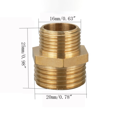 3X Brass 1/2 to 3/8 Reducer Faucet Adapter Faucet Supply Line Extension ...