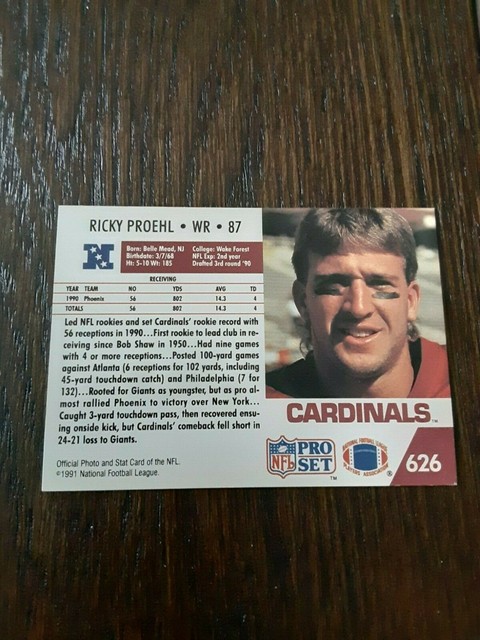 1991 Pro Set - #626 Ricky Proehl for sale online | eBay