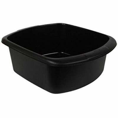 Whitefurze Black Plastic Small Rectangle Bowl Washing Up Basin Sink ...