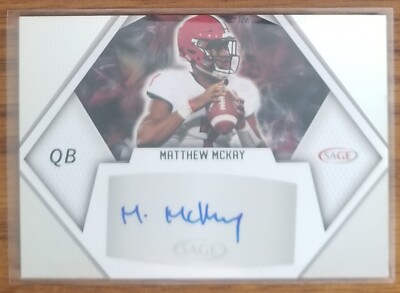 2023 Sage Matthew McKay Auto Silver Parallel Elon University #A-MM3 | eBay