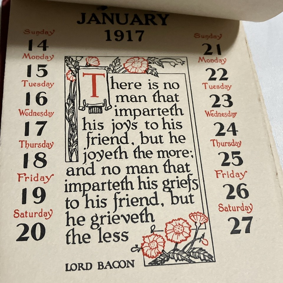 Antique Ephemera The Favorite Calendar 1916 By Dodge Publishing Co. New ...