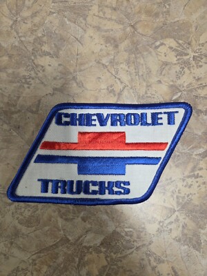 Vintage Chevrolet Trucks Jacket Patch Red White Blue Bowtie Logo ...