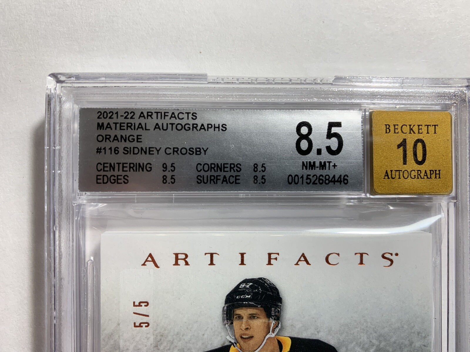 Sidney Crosby Auto Graded 10 # to 5 Game Used Patch | eBay