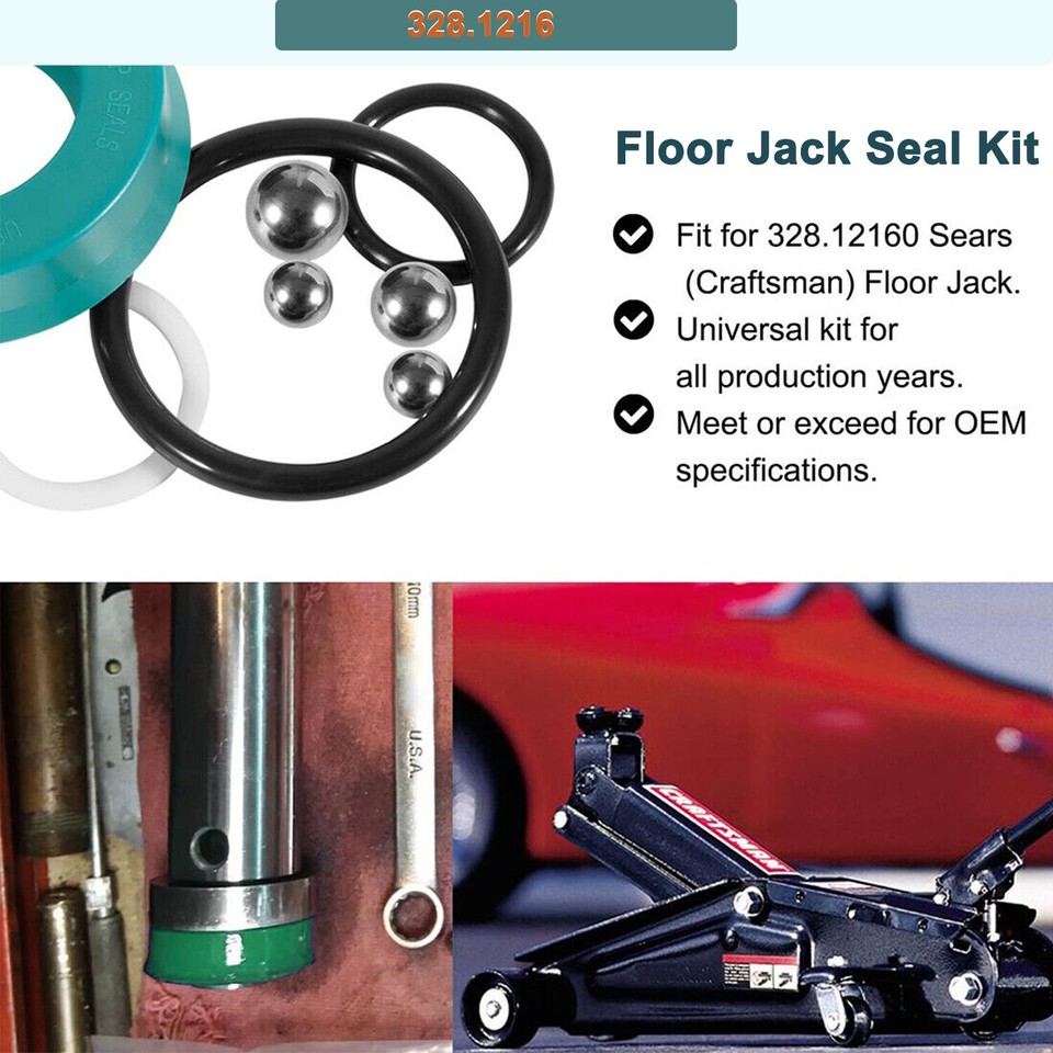 328.12160 Hydraulic Floor Jack Seal Replacement Kit For 2 Ton Sears ...