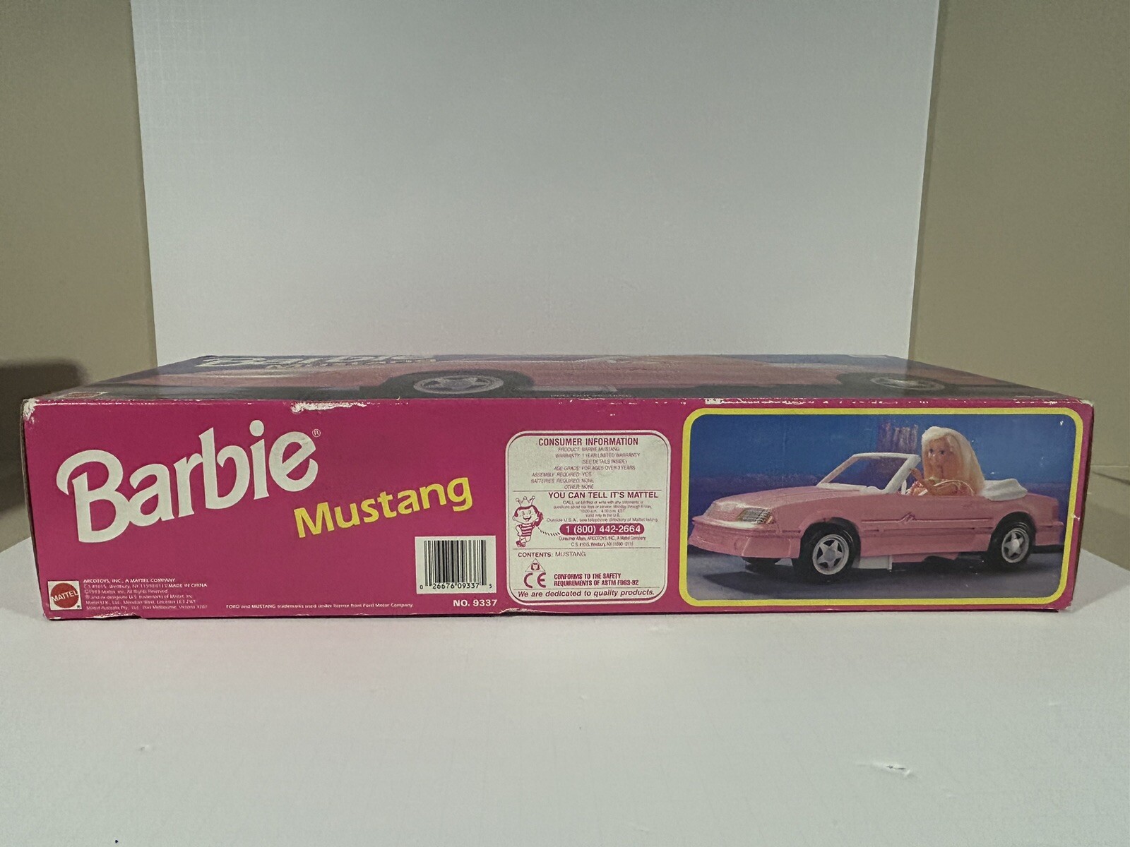 Barbie 1996 Ford Mustang Convertible Pink 65032 Factory Vintage Mattel ...