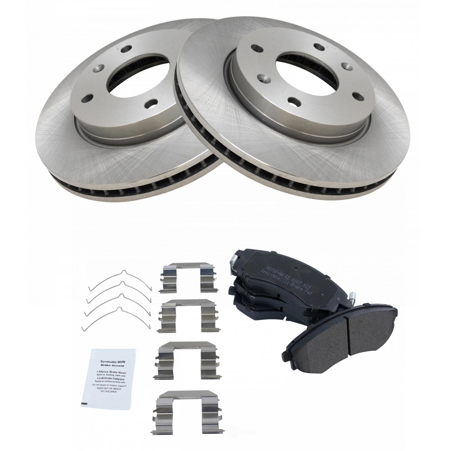 Disc Brake Kit-Semi-Metallic 3 Piece Brake Pad and Rotor Kit fits 2001 ...