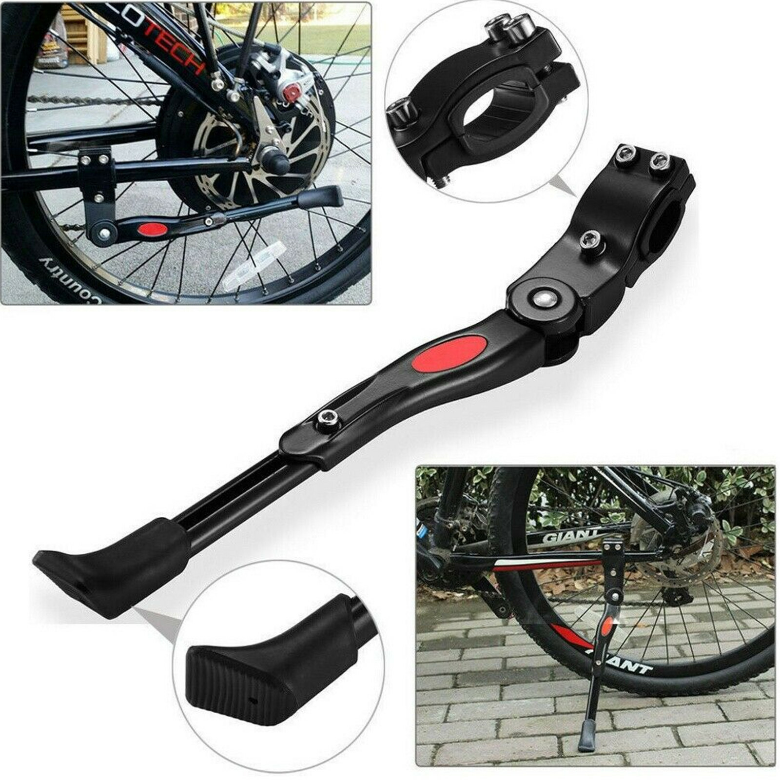 HEAVY DUTY ADJUSTABLE MOUNTAIN BIKE BICYCLE CYCLE PROP SIDE REAR KICK ...