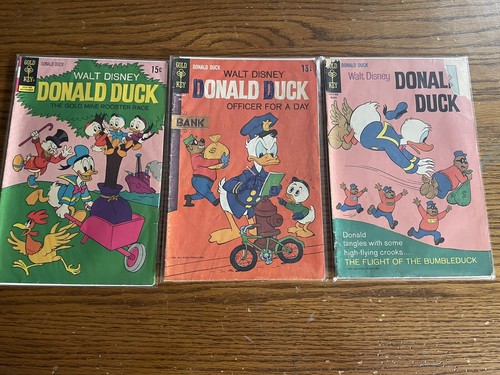 Gold Key Comics Walt Disneys Donald Duck Lot (3 Comics) Board and ...