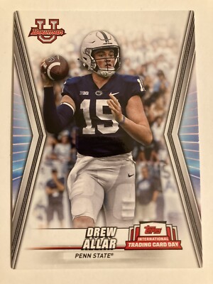 2023 Topps International Trading Card Day Bowman U Drew Allar Card Penn ...