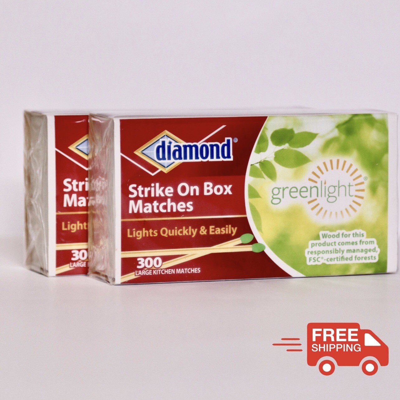 DIAMOND STRIKE ON BOX LARGE WOODEN KITCHEN MATCHES GREENLIGHT 2 PACK ...