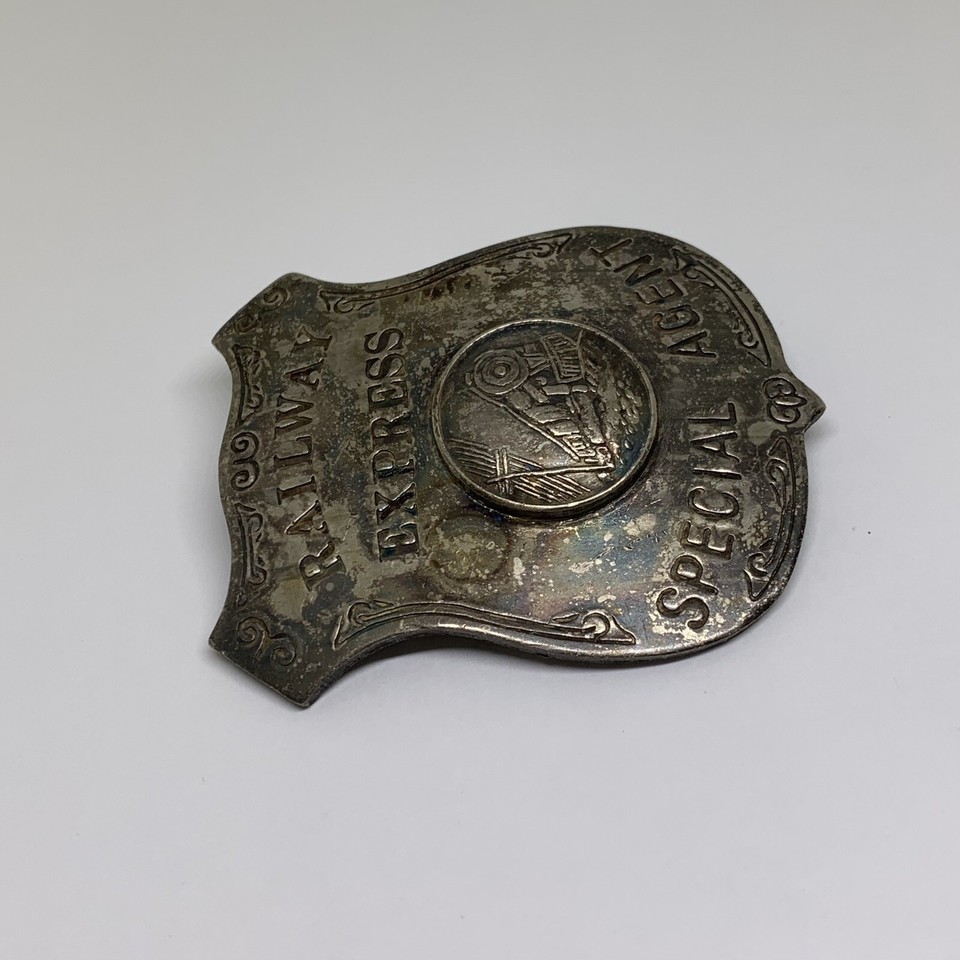 Antique Authentic Railway Express Special Agent Railroad Western Badge ...