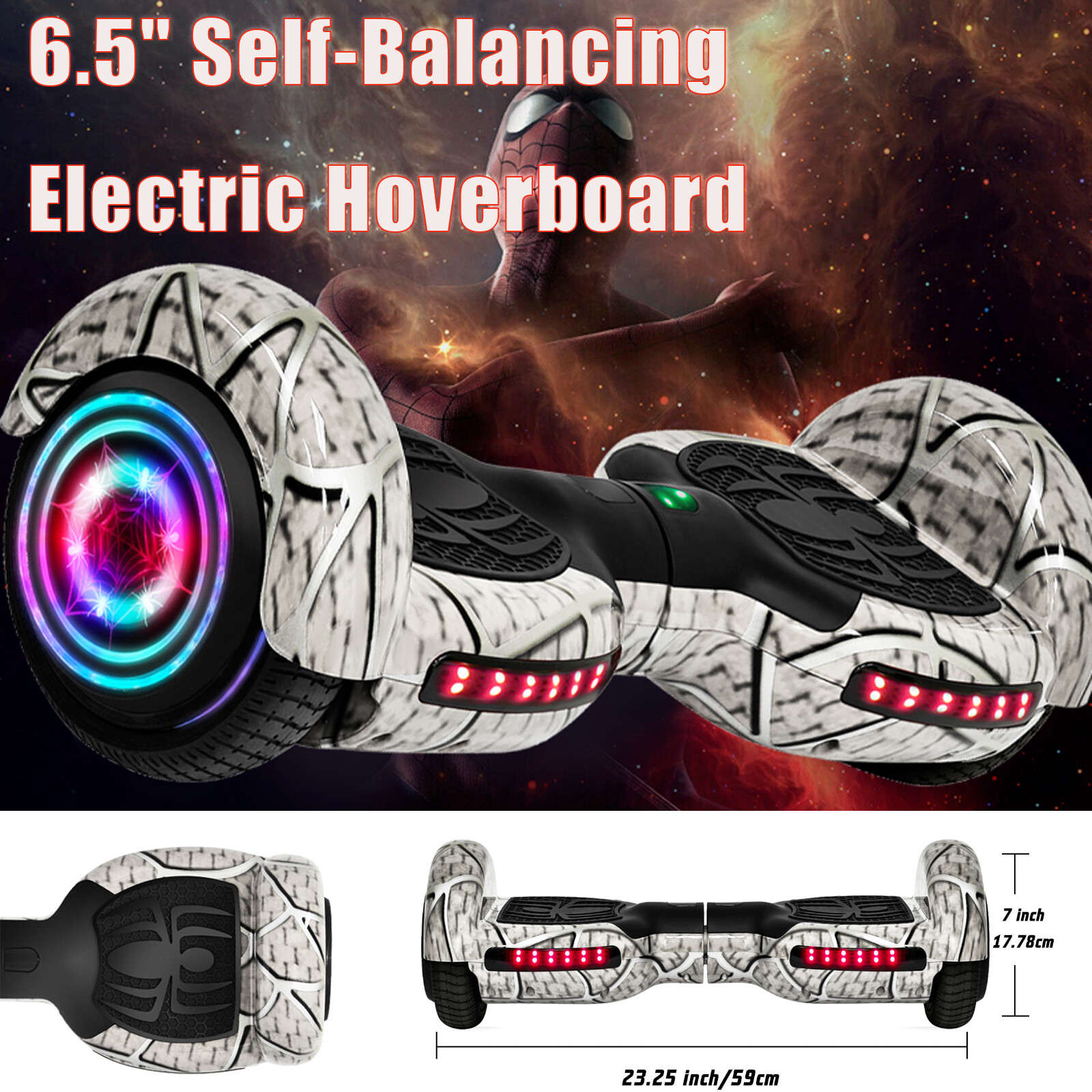 6.5" Electric Hoverboard Bluetooth Self Balancing Scooter w/ LED NO Bag ...