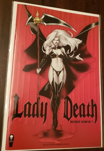 Lady Death Malevolent Decimation 1 Black and White Premiere Edition Comic | eBay