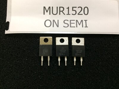 MUR1520 ON SEMI DIODE STANDARD 200V 15A TO-220-2 20 PIECES | eBay