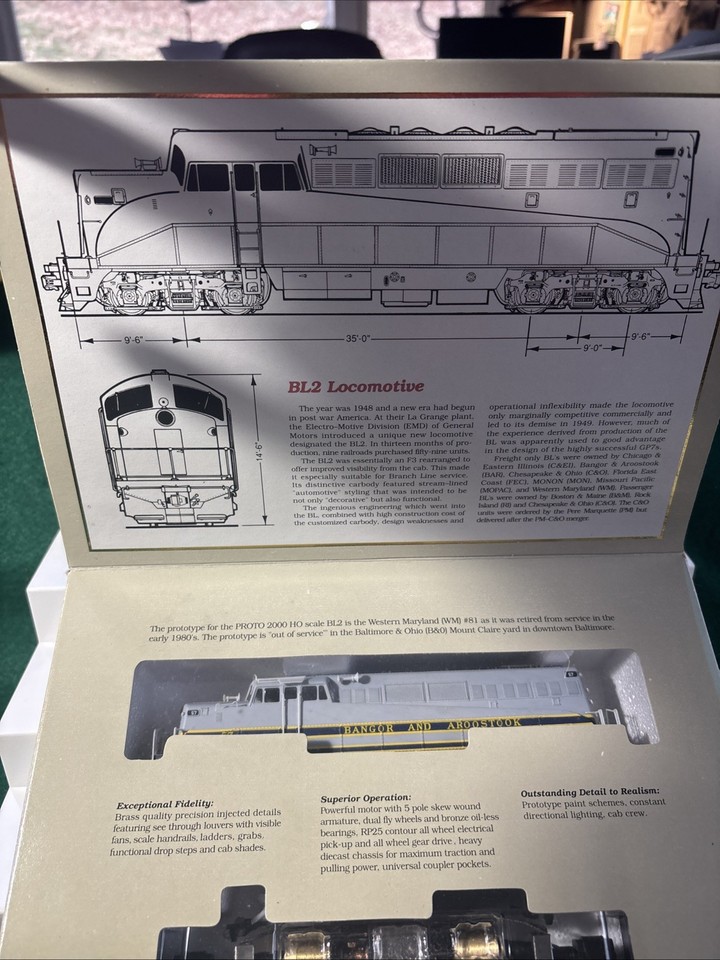 Proto 2000 BL2 Diesel Engine HO Gauge Bangor & Aroostook NIB | eBay