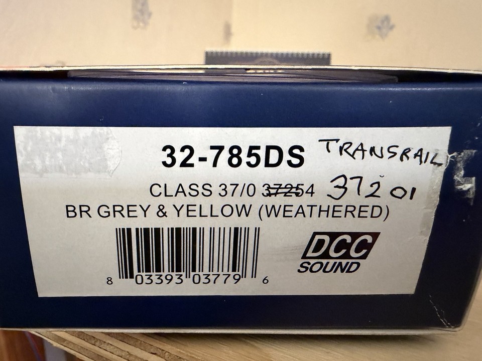Bachmann 32-785DS Ex transrail Weathered Class 37 Project SOUND fitted ...