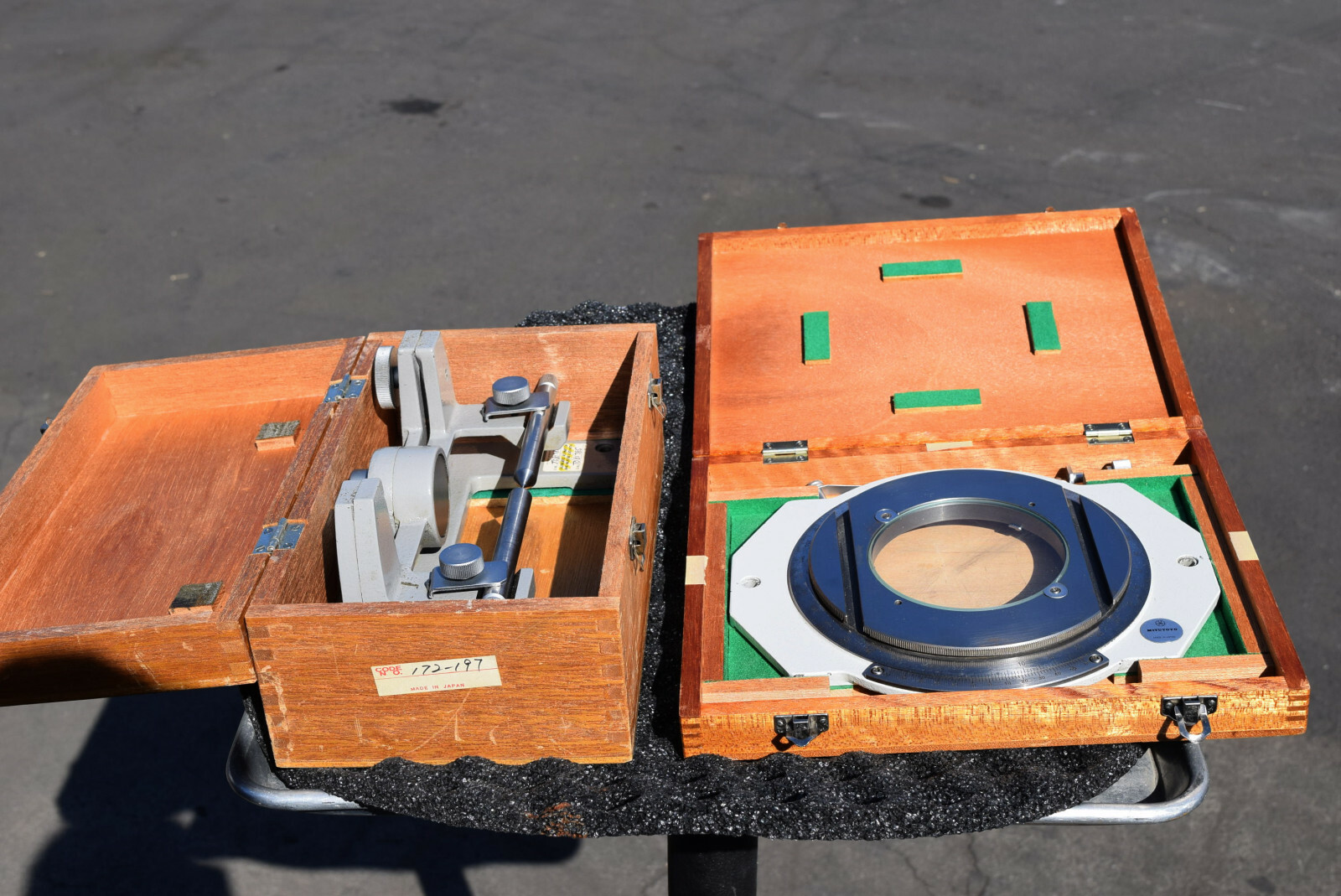 Mitutoyo Rotary Measuring Microscope Stage P/N 172-196 + 172-197 + Wood ...