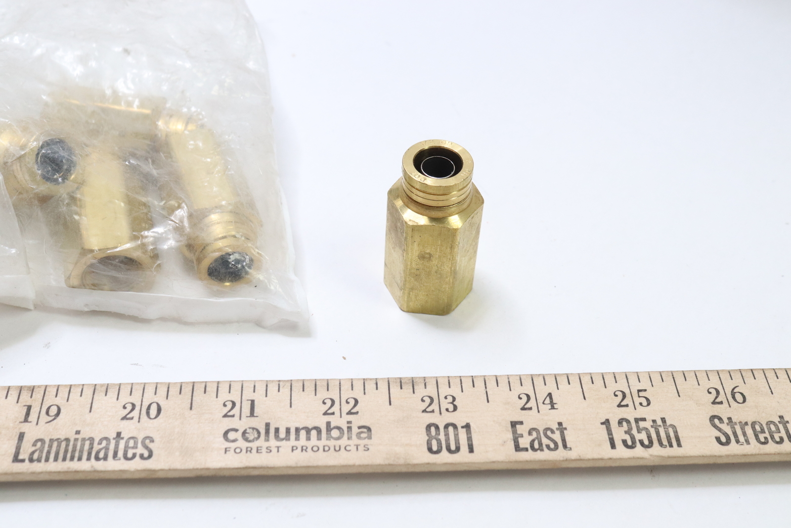 Parker Push to Connect Tube Female Connector Brass 1/2" /8" NPTF PF ...