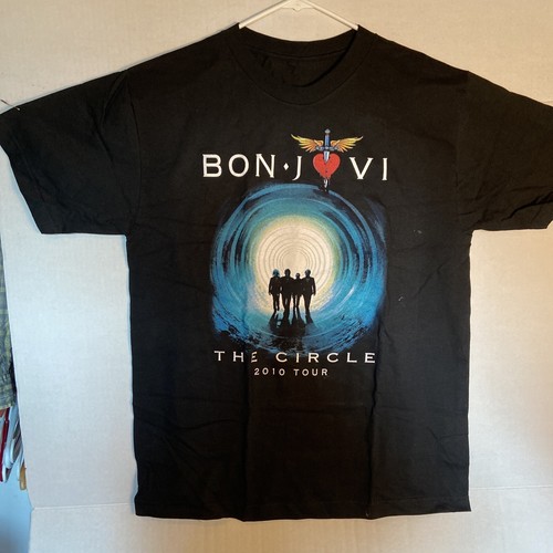 Bon Jovi The Circle Tour North America 2010 Black XL T-Shirt | eBay UK