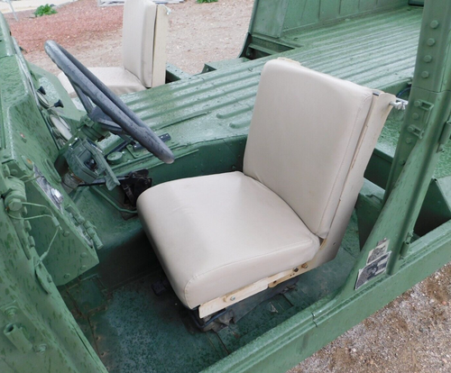 2 - USGI Military Tan MRAP 367 Seat Frame and Cushion W/ Rear Pivot ...