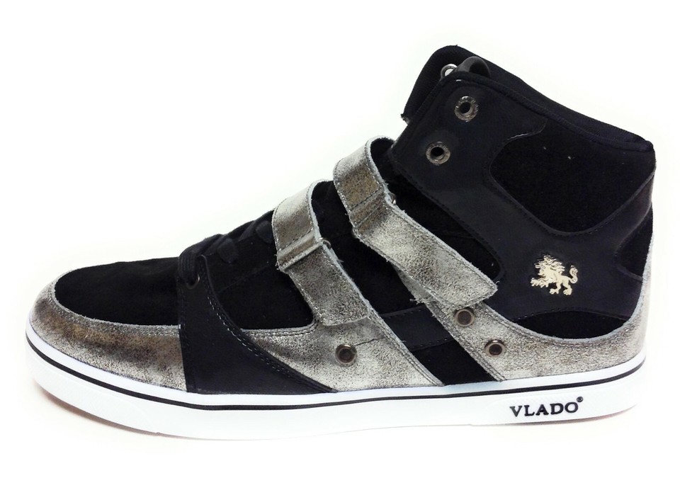 Mens Vlado Knight IG-1160-2S Black Silver Leather High Top Dance ...
