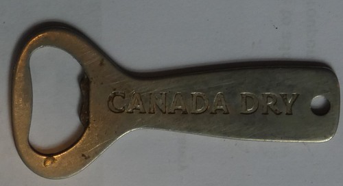 Vintage 1950's Metal Canada Dry Key Chain Hole Bottle Opener Church Key ...