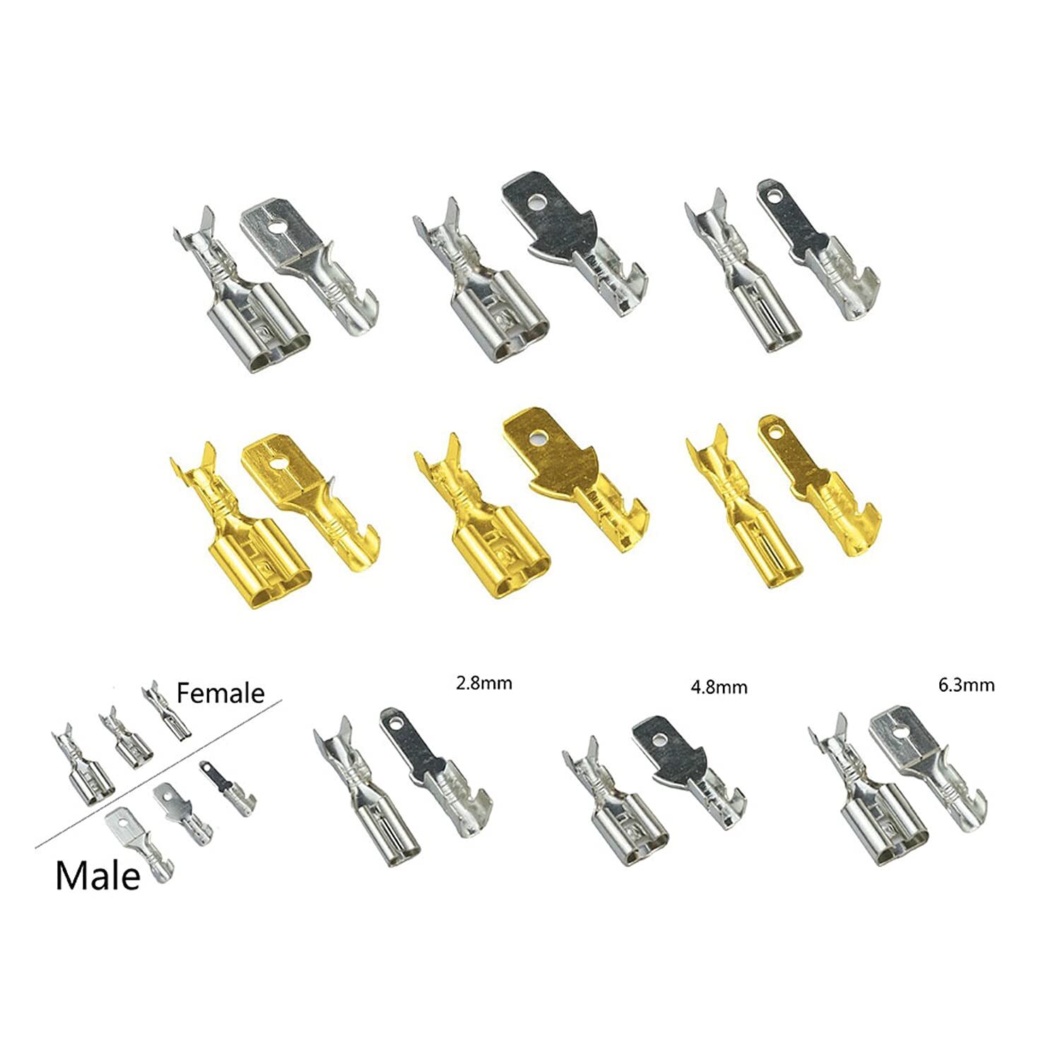 900pcs Automotive Electrical Wire Connectors Kit Male Female Spade ...