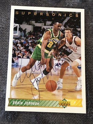 1992-93 Upper Deck #298 Eddie Johnson Signed Autograph | eBay