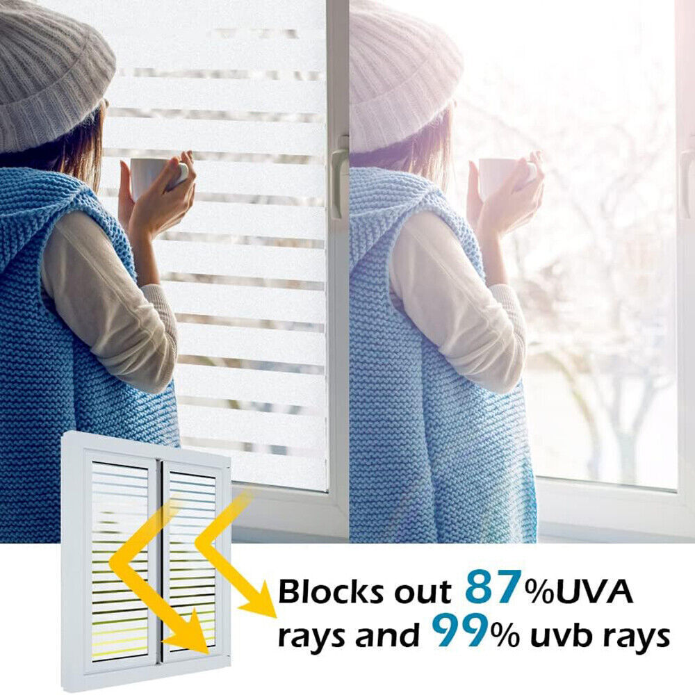 Window Film Privacy Bubble Free Frosted Film Self Adhesive Etched Glass Vinyl | eBay UK