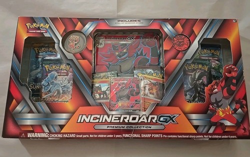 2017 Pokemon Incineroar GX Premium Collection Box - XY Evolutions, Sun ...