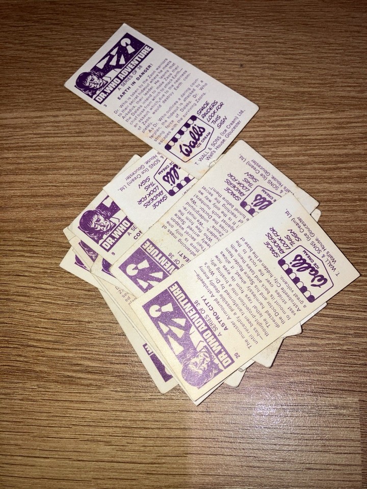 WALLS VINTAGE ICE CREAM CARDS. Dr WHO. ADVENTURE | eBay UK