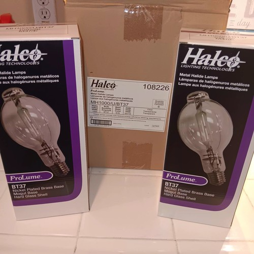 HALCO 108226 Metal Halide Lamp Light Bulb MH1000/U/BT37 BT-37 1000W LOT ...