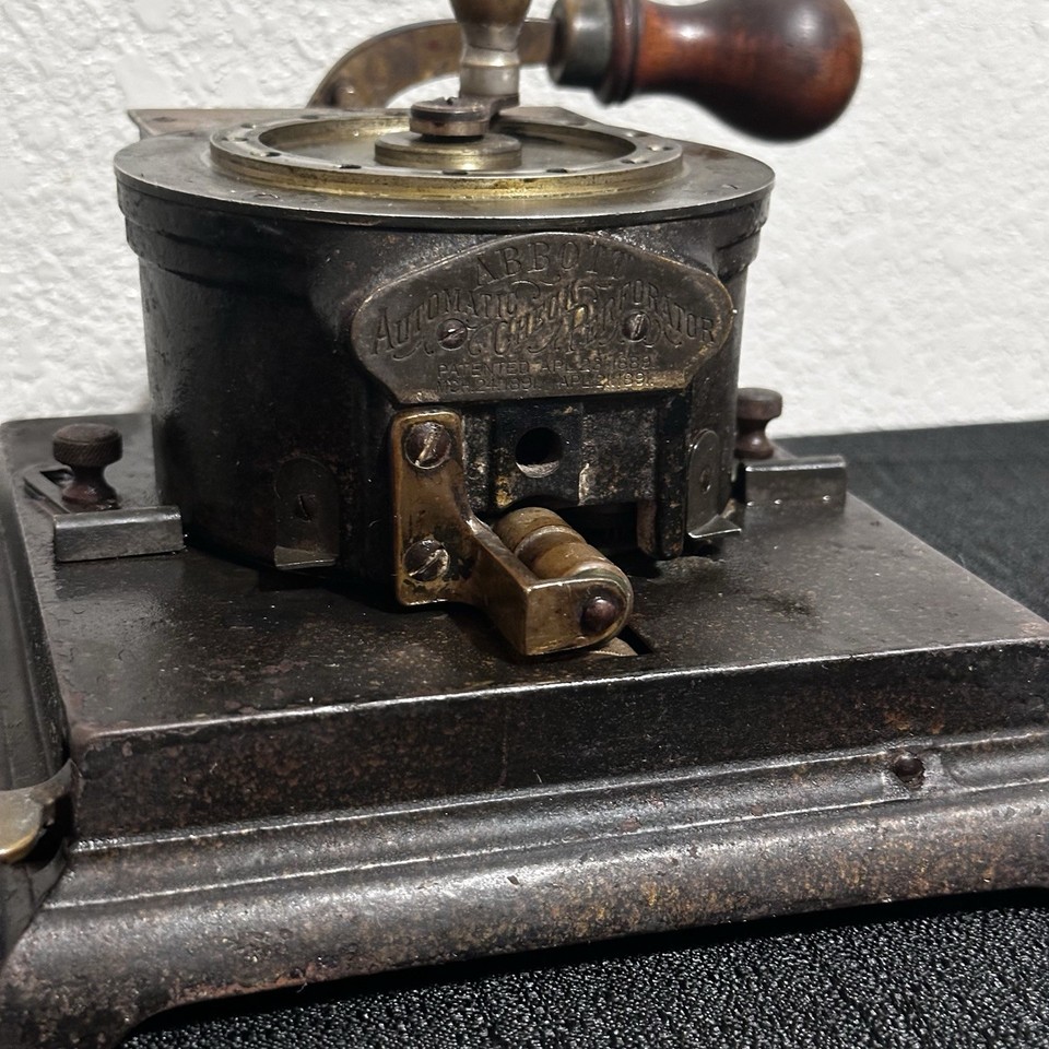 ANTIQUE VINTAGE 1891 ABBOTT MACHINE CO Chicago, IL Automatic Check ...