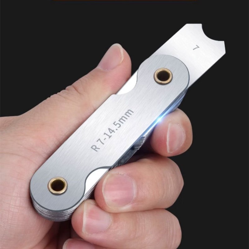 Radius Gauge Set 7-14.5mm 16 Plates Stainless Steel Machinist Tool | eBay