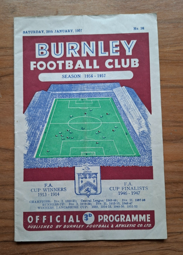 1957 - Burnley v New Brighton, FA Cup 4th Rd Match Programme. | eBay UK