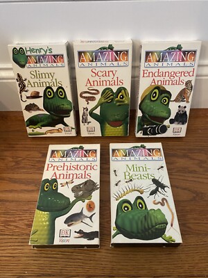 Vintage Amazing Animals HENRY VHS Tape Lot 5 Rare Animal Slimy Scary ...